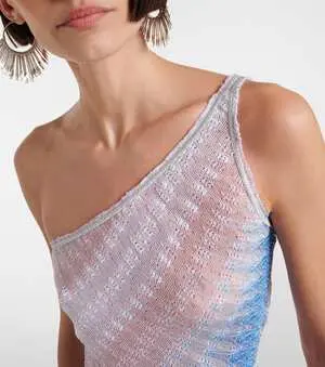 Missoni Wave Cropped One-shoulder Top