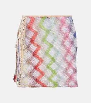 MISSONI Zigzag Crochet Miniskirt
