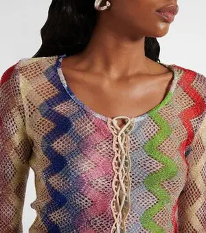 Missoni Zigzag Crochet Crop Top
