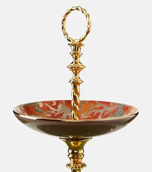 L'Objet Fortuny Gold-plated Porcelain Serving Stand