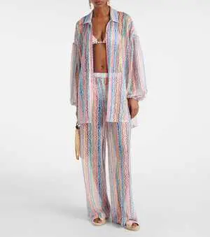 Missoni Zigzag Sheer Oversized Shirt