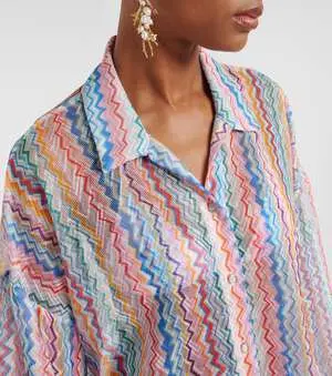 Missoni Zigzag Sheer Oversized Shirt