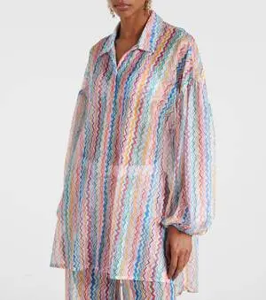Missoni Zigzag Sheer Oversized Shirt