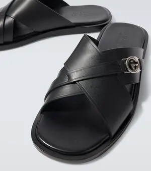 Gucci Leather Slides
