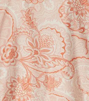 Etro Bloom Paisley Cotton Bathrobe - Orange