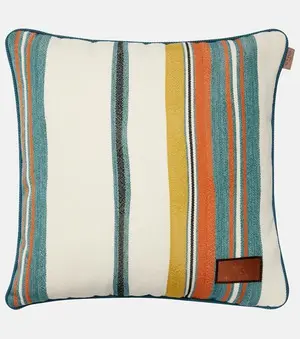 Etro Striped Cotton Jacquard Cushion - Multicoloured