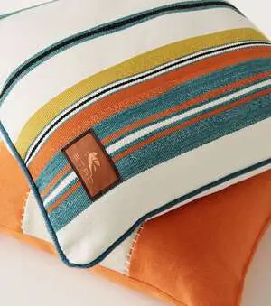 Etro Striped Cotton Jacquard Cushion