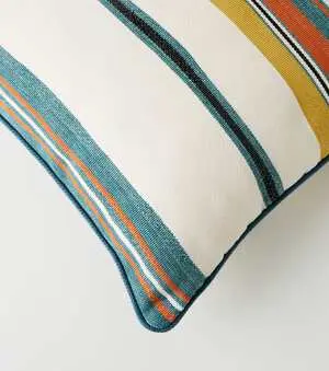 Etro Striped Cotton Jacquard Cushion