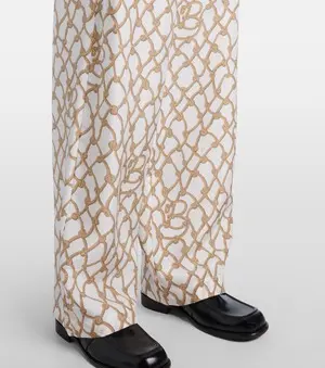 Burberry Printed High-rise Silk Palazzo Pants