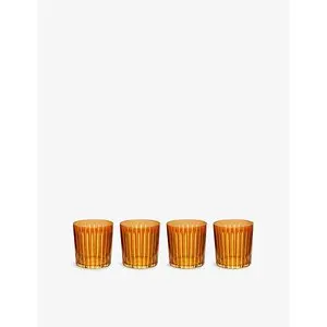 L'Objet Prism Old Fashioned Glasses Set Of Four - Amber