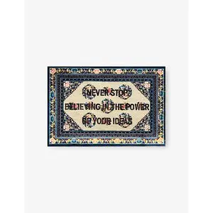 SELETTI Burnt Carpet Never Stop Believing Woven Rug 120cm X 180cm - One-color