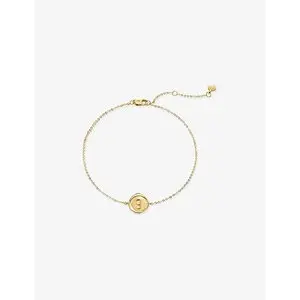 Monica Vinader Mini Initial G Stamp 14ct Yellow- Bracelet - Gold