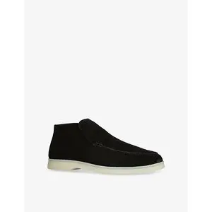 AURELIEN City Suede Loafers - Black