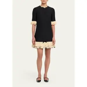 Valentino Garavani Silk Crepe Mini Dress - Hazelnut