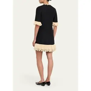 Valentino Garavani Silk Crepe Mini Dress - Hazelnut
