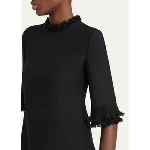 Valentino Garavani Silk Crepe Mini Dress - Hazelnut