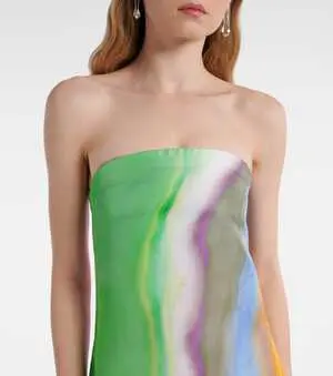Christopher Esber Printed Silk Satin Maxi Dress