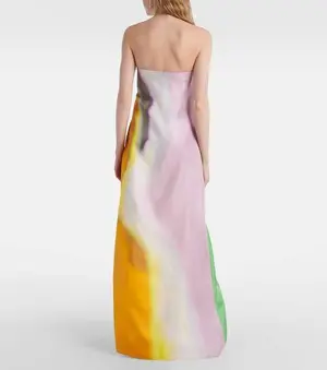 Christopher Esber Printed Silk Satin Maxi Dress