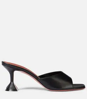 Amina Muaddi Lupita 70 Leather Mules