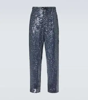 Dries Van Noten Sequined Straight Pants