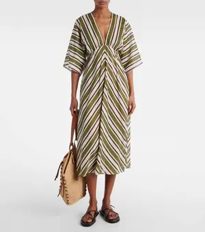 ERES Summer Striped Cotton Voile Kaftan
