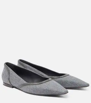 Brunello Cucinelli Textured Flats For Women