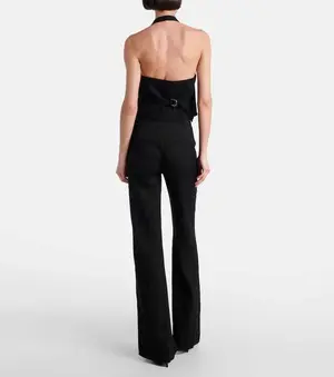 Veronica Beard Arabella Linen-blend Vest - Black