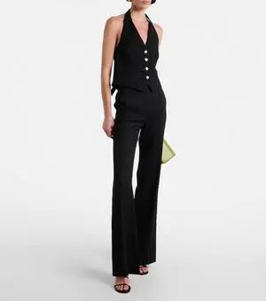 Veronica Beard Arabella Linen-blend Vest - Black