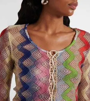 Missoni Zigzag Crochet Crop Top
