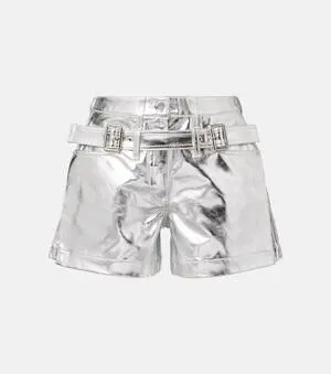 Rabanne Metallic High-rise Shorts