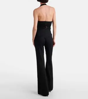 Veronica Beard Komi High-rise Linen-blend Flared Pants