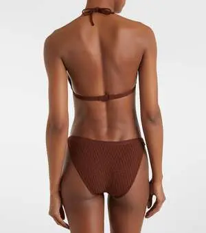 ERES Extra Jacquard Bikini Top - Brown