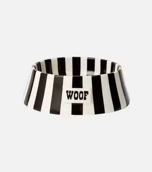Jonathan Adler Vice Woof Porcelain Pet Bowl - Black