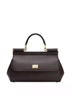 Dolce & Gabbana Medium Sicily Handbag In Dauphine Calfskin - Red