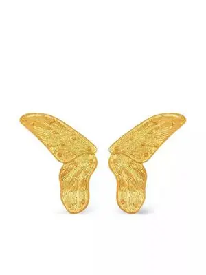 Oscar De La Renta Butterfly Stud Earrings - Gold