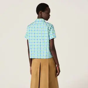 Miu Miu Gingham Poplin Shirt