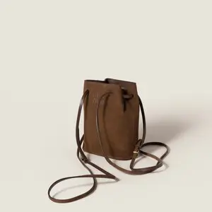 Miu Miu Suede Pouch - Cocoa Brown