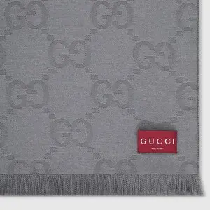 Gucci Gg Wool Silk Jacquard Blanket