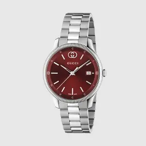 Gucci G-timeless 38mm Steel Watch - Bordeaux
