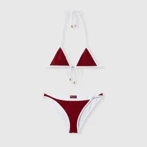 Gucci Gg Terrycloth Bikini - Bordeaux