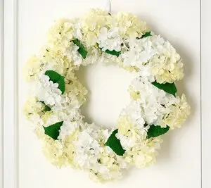 MARTHA STEWART 26' Indoor/outdoor Hydrangea Wreath - One-color