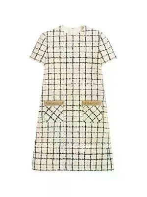 Valentino Garavani Tweed Mini Dress - Neutrals