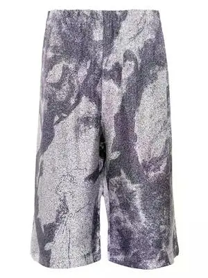 QASIMI Dust-print Elasticated Waist Shorts