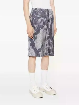 QASIMI Dust-print Elasticated Waist Shorts