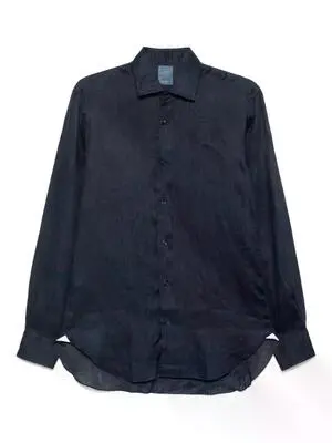 BARBA NAPOLI Linen Shirt - Blue