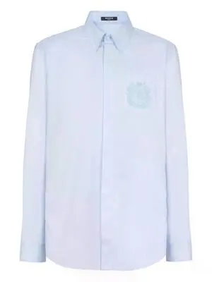 Balmain Logo-embroidered Shirt - Blue
