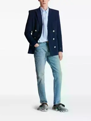 Balmain Logo-embroidered Shirt - Blue