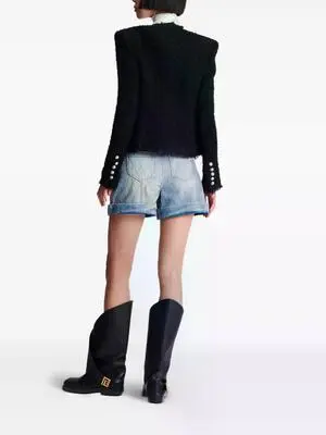 Balmain Edge-to-edge Tweed Jacket - Black