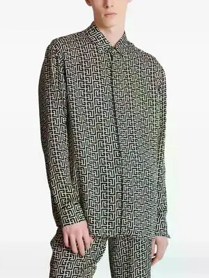 Balmain Monogram-pattern Shirt