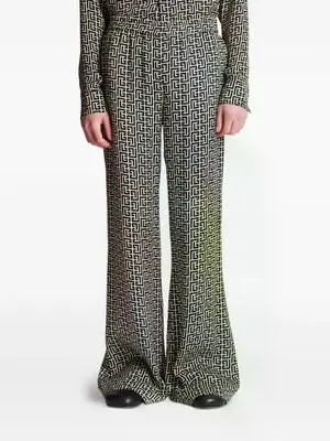 Balmain Monogram-pattern Trousers